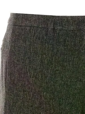 RUE DU BAC Chevron-effect Trousers - Brown