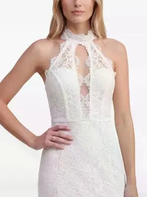 MARCO GABRIELLI ATELIER Lace Halterneck Dress