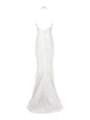 MARCO GABRIELLI ATELIER Lace Halterneck Dress