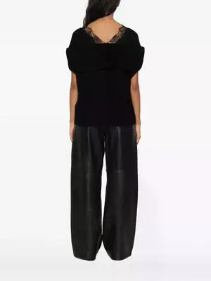 Liviana Conti Lace-trim Sleeveless Cardigan