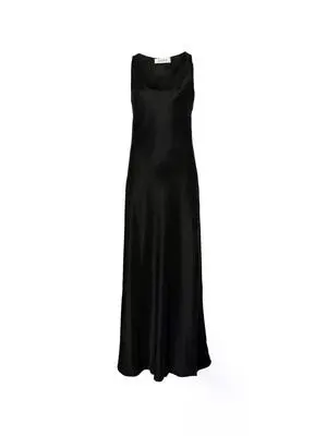 RÓHE Satin Scoop-neck Dress - Black