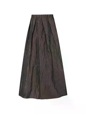 Antonelli Firenze Crinkled-finish Maxi Skirt - Brown