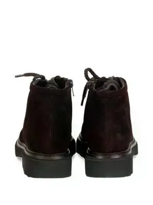 LUCA GROSSI Shearling-trim Lace-up Boots