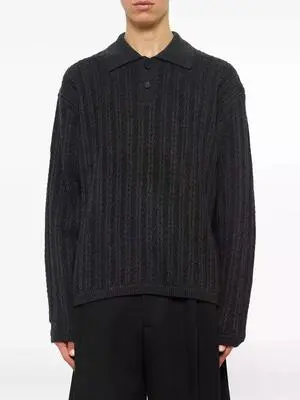 WOOYOUNGMI Cable-knit Polo Sweater