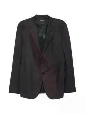 Zegna Oasi Lino Single-breasted Jacket - Blue