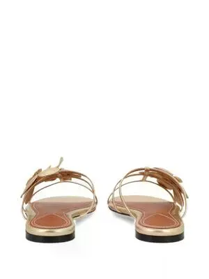 Zimmermann Leather Flat Sandals - Gold