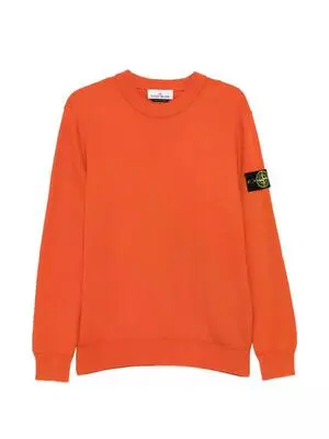 Stone Island Logo-patch Ribbed-knit Sweater