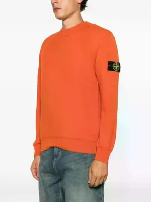 Stone Island Logo-patch Ribbed-knit Sweater