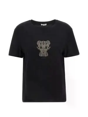 Liu Jo T-shirt With Appliqués Jewel - Black