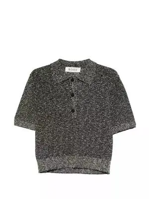 RÓHE Bi-colour Knitted Polo Shirt