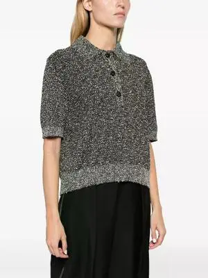 RÓHE Bi-colour Knitted Polo Shirt