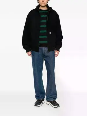 Carhartt Work In Progress Atoka Logo-patch Zip-up Jacket - Black