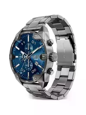 DIESEL® Spiked Gunmetal Stainless Steel Watch - Blue