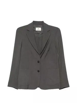 MY MYTHS Notched-lapels Single-breasted Blazer - Grey