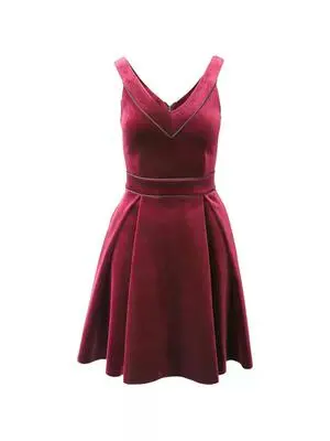 Maje Sleeveless V-neck Dress - Red