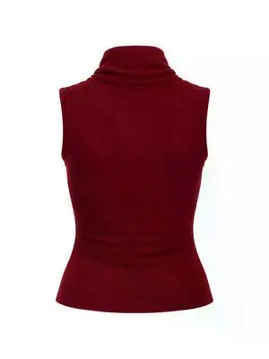 Smythe Cowl-neck Knitted Top - Red