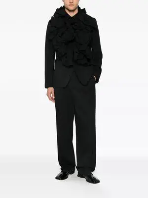 Comme Des Garçons Ruffled Long-sleeve Blazer