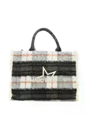 MARC ELLIS L Buby Plaid Tote Bag - Black