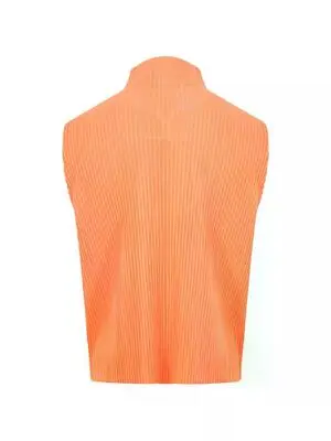Issey Miyake Pleated Zip-up Vest