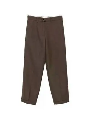 NINE:INTHE:MORNING Montana Low-rise Tailored Trousers - Brown