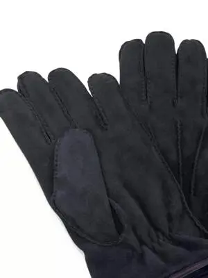 RESTELLI Suede-finish Stitched-detail Gloves