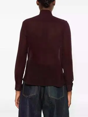 Tagliatore Pussy-bow Semi-sheer Shirt