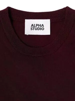 Alpha Studio Crew-neck Merino Wool Sweater