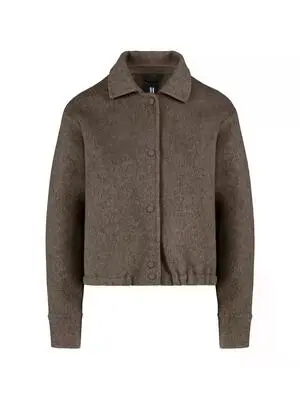 BOMBOOGIE Button-up Cropped Jacket - Brown