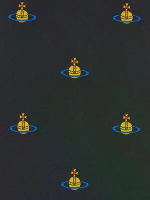VIVIENNE WESTWOOD Orb Embroidered Silk Tie