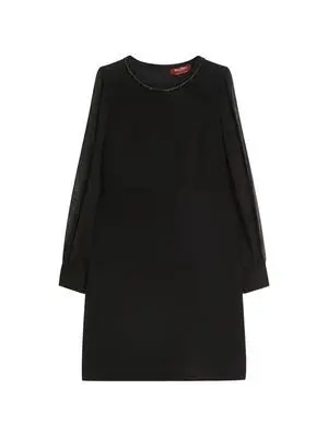 Max Mara Bead-embroidered Midi Dress - Black
