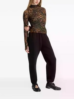 JORDAN Flight Long-sleeve Mesh Top - Brown