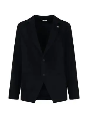 MANUEL RITZ Logo-pin Single-breasted Blazer