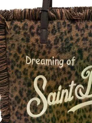 MC2 SAINT BARTH Vanity Leopard-print Fringed Shoulder Bag