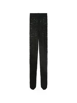 Emilio Pucci Labirinto-print Jacquard Tights - Black