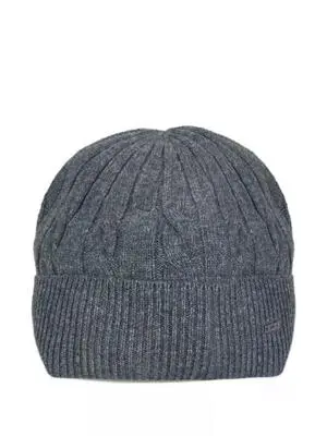BOSS Cable-knit Beanie Hat - Grey