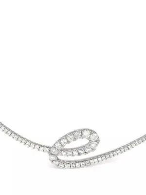 LB EXCLUSIVE 18k White Gold Charm Diamond Necklace - Silver
