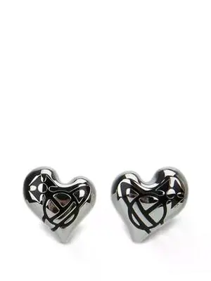 VIVIENNE WESTWOOD Larissa Heart Earrings - Silver