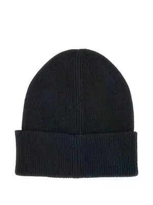 Liu Jo Rhinestone-logo Ribbed-knit Beanie Hat