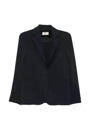 MY MYTHS Single-breasted Notched-lapels Blazer - Blue