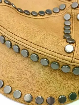 Prada Studded Leather Casquette Hat