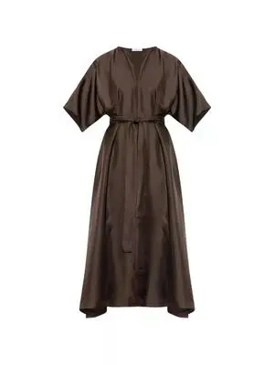 FERRAGAMO Silk Dress - Brown