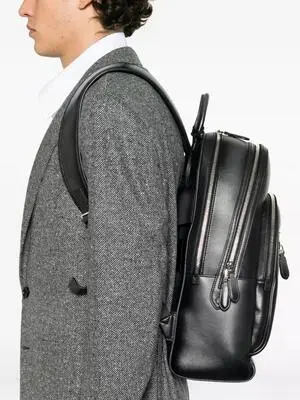 Santoni Zip-around Leather Backpack