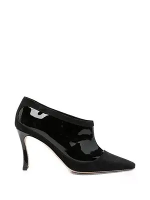 Manolo Blahnik Ters Patent-leather Ankle Boots - Black