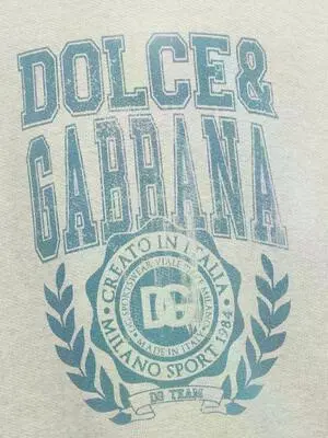 Dolce & Gabbana Printed French Terry Hoodie - Grey