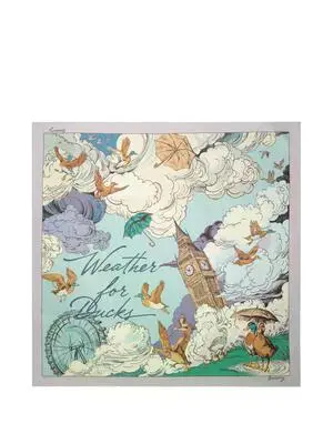 Burberry Weather For Ducks Silk Scarf - Blue
