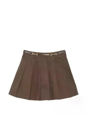 Sporty & Rich Pleated Mini Skirt - Brown