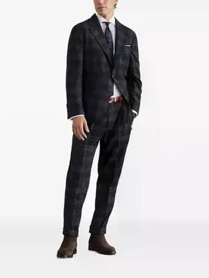 Brunello Cucinelli Checked Wool-blend Suit - Grey