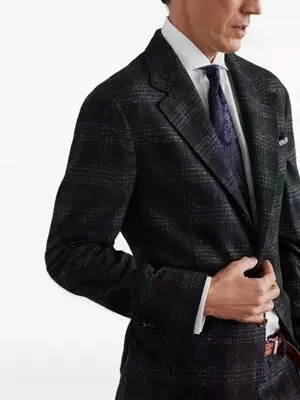 Brunello Cucinelli Checked Wool-blend Suit