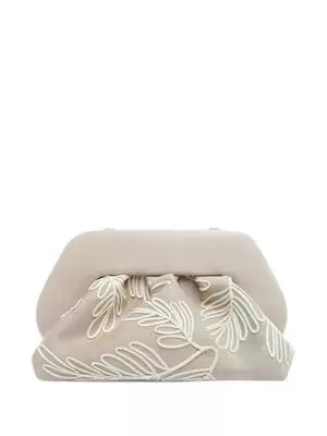 THEMOIRE Medium Bios Embroidered Shoulder Bag - Neutrals