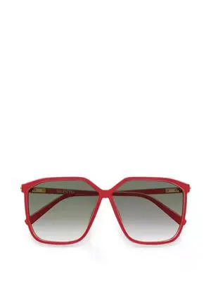 Valentino Garavani Geometric-frame Sunglasses - Red